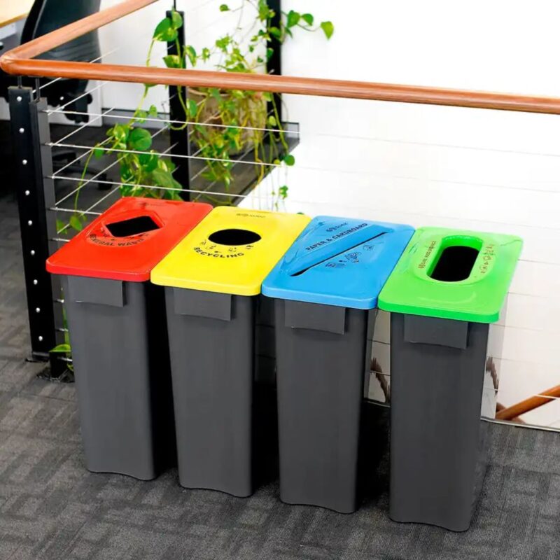 Multisort 60L Bin - Landfill Red Lid - Gensan Hygiene